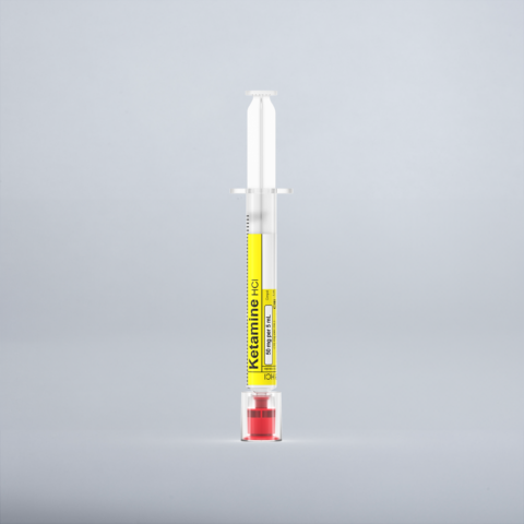 Ketamine 10 mg/ml, 5 mL in 5 mL syringe